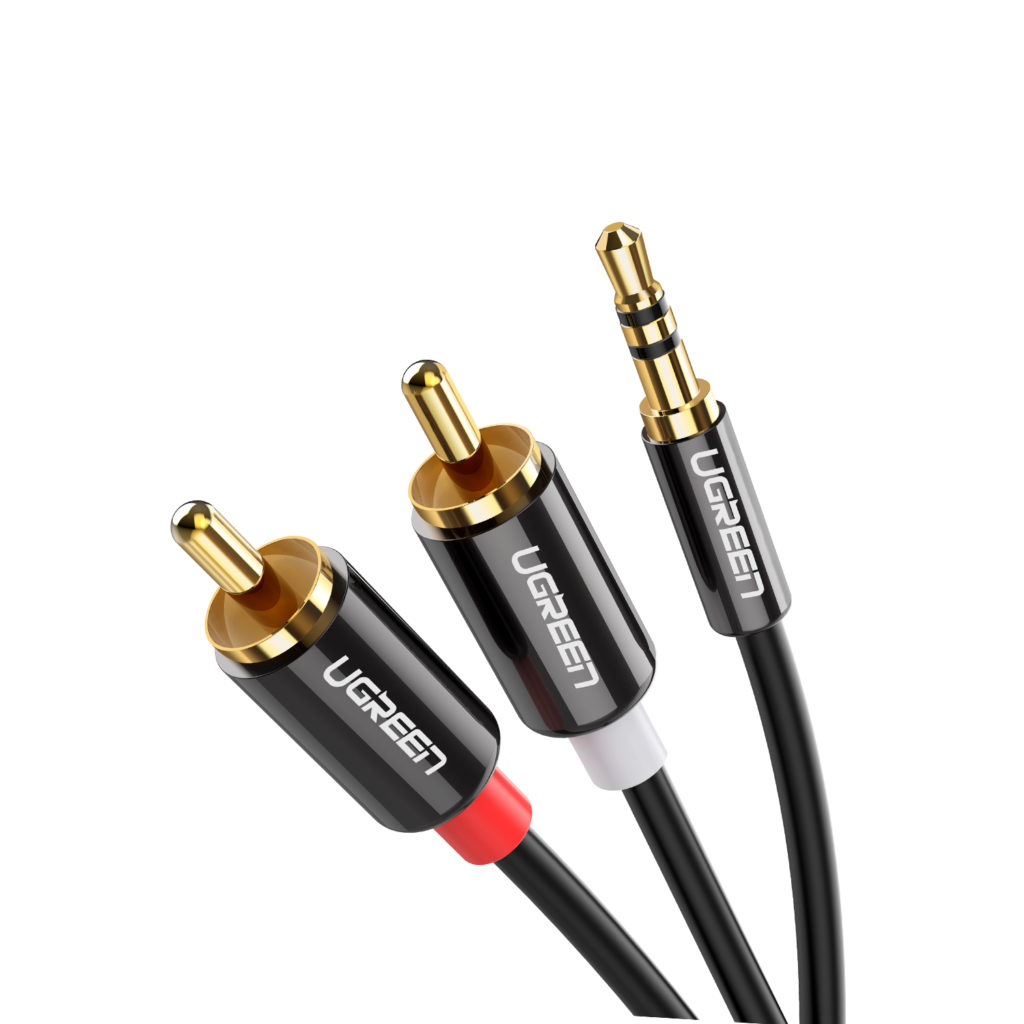 Cabo P2 2 RCA Macho Macho 2 Metros UGreen - Conectatec